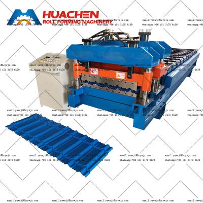 China 1000mm Beautiful Color Glazed Tile Making Machine For PPGI / GI for sale
