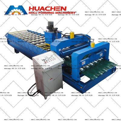 China Roofing Glazed Tile Cold Roll Forming Machine 12 Stations for sale