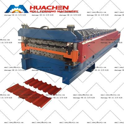 China Roof Wall Panel 12Stations Double Layer Roll Forming Machine Low Noise for sale