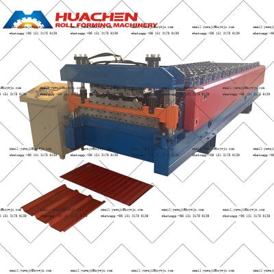 China Double Deck 0.3-0.6mm Steel Roofing Roll Forming Machines For 1200mm for sale