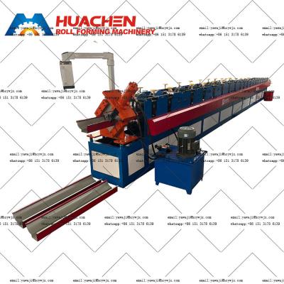 China Rain Water Cr12 steel Gutter Roll Forming Machine With 18 Rows for sale