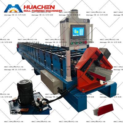 China Galvanized Ridge Roofing Gutter Roof Panel Roll Forming Machine 410mm Width for sale
