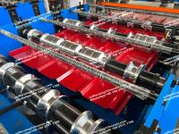 China Ethiopia 600 PLC Control System Roof Sheet Making Machine Iron Rolling Machine for sale