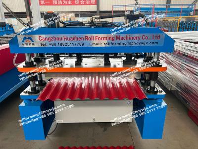 China Steel Silo PPGI Corrugated Roll Forming Machine For 0.7mm Roof Sheet for sale