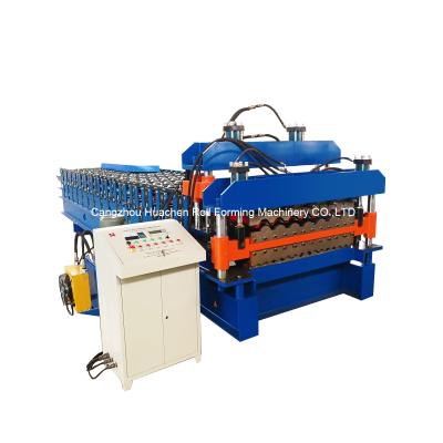 China Roof Tile Double Layer 20m/Min 1200mm Roll Forming Machine for sale