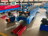 China Customized Automatic Ridge Cap Roll Forming Machine with 5.5Kw Main Motor Power and PLC Control for 0.3-0.6mm Thickness Plate for sale