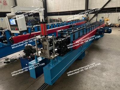 China Sectional Garage Door Guide Rail Track Sliding Roll Forming Machine for sale