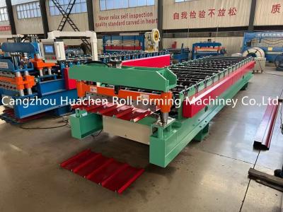 China Galvanized Roofing Sheet Roll Forming Machine with 15m/min Speed, 45# Steel Quenching and Plating Rollers, and 380V 50Hz 3Phases Power for sale
