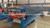 China High Speed 15-20m/min Galvanised Sheet Metal Forming Equipment With Hydraulic Cutting Roofing Sheet Roll Forming Machine for sale