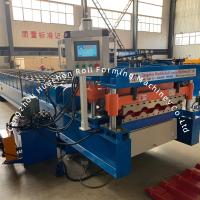 China 18 Roller Stations Glazed Tile Roll Forming Machine with Chain Drive and 380V 50Hz 3Phases Power for sale
