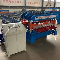 China 1250mm Glazed Step Tile Roll Forming Machine with 15 Stations and Chain Drive for Roofing Panels for sale