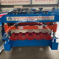 China 1250mm Glazed Step Tile Roll Forming Machine with 15 Stations and Chain Drive for Roofing Panels for sale