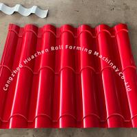 China 1220mm Width Panel Glazed Tile Roll Forming Machine with 18 Stations Roller and Chain Drive for Steel Construction for sale