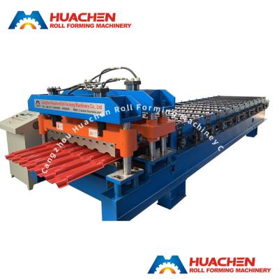 China 4m/min Speed 13 Roller Stations Steel Glazed Tile Roll Forming Machine with 45# Steel Quenching and Plating for sale