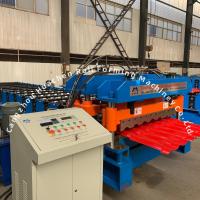 China 4m/min Speed 13 Roller Stations Steel Glazed Tile Roll Forming Machine with 45# Steel Quenching and Plating for sale