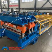 China Automatic Metal Roof Glazed Tile Roll Forming Machine with 0.3-0.6mm Thickness, 12 Stations, and Chain Drive for sale