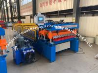 China 12 Stations Glazed Tile Roll Forming Machine for 0.3-0.6mm Thickness Steel Sheets with Chain Drive for sale
