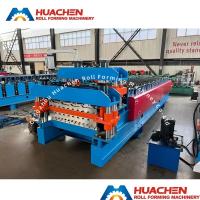 China Double Layer Roll Forming Machine for Metal Roofing with 15m/min Speed 0.3-0.6mm Thickness and Chain Drive for sale