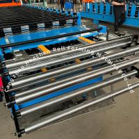 China Double Layer Roll Forming Machine for Metal Roofing with 15m/min Speed 0.3-0.6mm Thickness and Chain Drive for sale