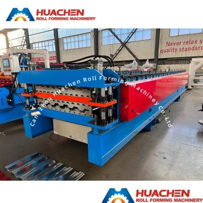 China Double Layer Roll Forming Machine with 15m/min Speed, 1250mm Width, and Chain Drive for Metal Roofing for sale