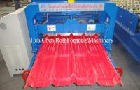 China 45# Steel Corrugated Glazed Tile Roll Forming Machine 0.4 - 0.6mm Hydraulic Cutting for sale
