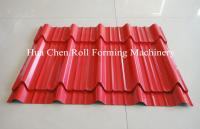 China 45# Steel Corrugated Glazed Tile Roll Forming Machine 0.4 - 0.6mm Hydraulic Cutting for sale