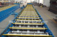 China Shaft Bearing Steel Roof Sheet Making Machine , Metal Roll Forming Equipment 15m/Min for sale