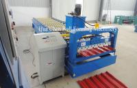 China 1220mm Raw Material Color Steel Plate Roofing Roll Forming Machine for sale