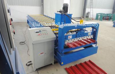 China 1220mm Raw Material Color Steel Plate Roofing Roll Forming Machine for sale