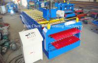 China 1.2 Inch Single Chain Drive Roof / Wall Sheet Metal Roll Forming Machines for sale