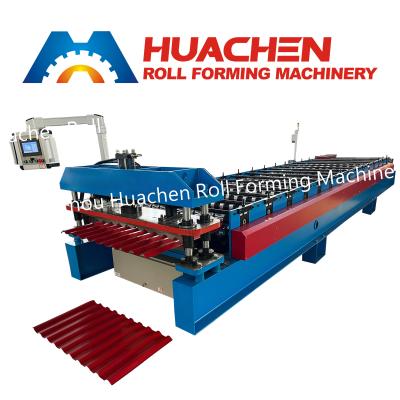 China Single-layer roof tile forming machine, corrugated metal tile making machine, corrugated sheet forming machinery for sale