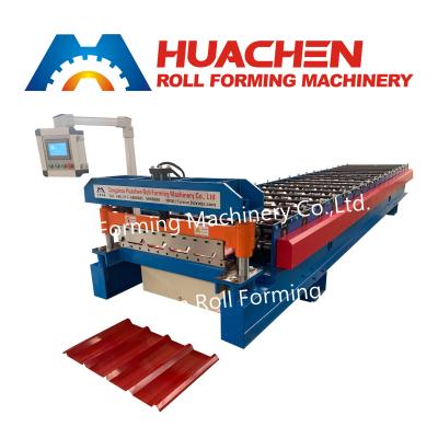 China A metal roof panel manufacturing machine for producing tile-shaped corrugated roof panels by rolling process for sale