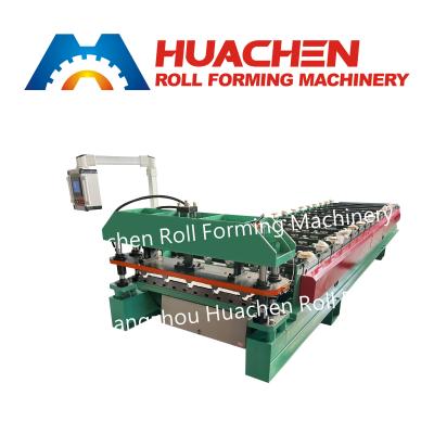 China Fully Automatic Color Steel Glazed Tile Metal Color Steel Thin Roof Panel Rolling Forming Machine for sale