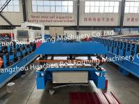 China Trapezoid Roofing Tile Roll Forming Machine Standing Seam Roof Rolling for sale