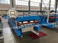 China Trapezoid Roofing Tile Roll Forming Machine Standing Seam Roof Rolling for sale
