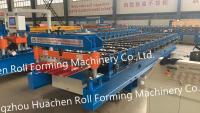 China Metal panel roof machine  Roller pressing tile machine  Wave-shaped trapezoidal floor tile plate forming machine for sale