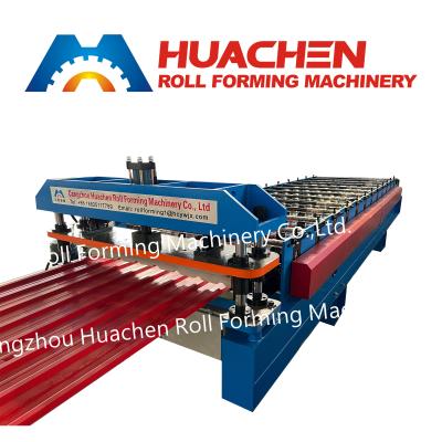 China Single-layer roof profile forming machine / Stepped tile plate forming machine for sale