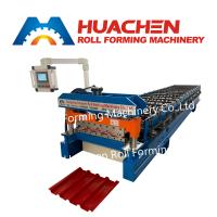 China Automatic trapezoidal sheet forming machine / Box-shaped roof panel preparation machine Metal roofing tile pressing production line for sale