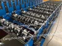 China Automatic trapezoidal sheet forming machine / Box-shaped roof panel preparation machine Metal roofing tile pressing production line for sale
