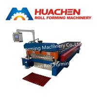 China Steel plate trapezoidal roof profile plate forming machine Ibr Roof panel coil forming machine production line for sale