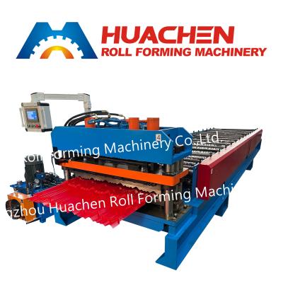 China Aluminum and galvanized sheet metal color steel plate single-layer platform trapezoidal profile forming machine for sale
