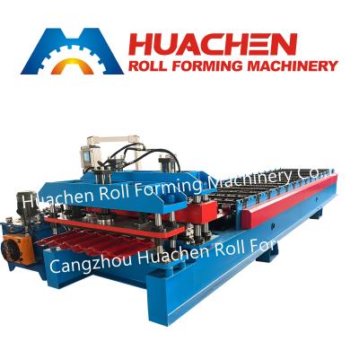 China High Efficiency Gear-Driven Trapezoid Steel Sheet Roll Forming Machine for sale
