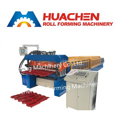China Metal Glazed Roof Tile Roll Forming Machine for sale