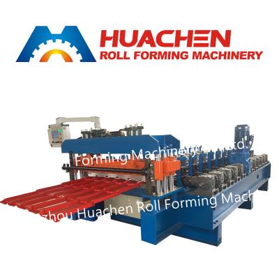 China Automatic single-layer metal corrugated sheet rolling machine - Roof tile manufacturing rolling forming machine - Industrial equipment for sale
