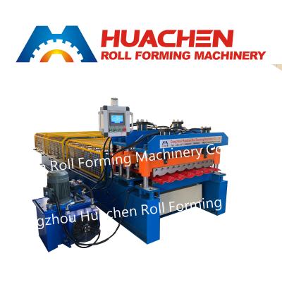 China Steel Metal Roofing Sheet Crimping Wall Panel Curving Profile Tile Making Roll Forming Machine for sale