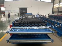 China Trapezoidal roof panel metal plate rolling forming machine for sale