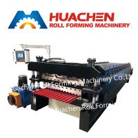 China Steel corrugated roof formed by cold bending with trapezoidal profiled steel sheet machine for sale