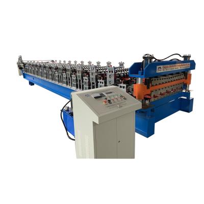 China Stand Type Double Deck Roll Forming Machine for sale