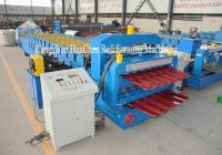 China Solid Steel Shaft Metrocopo Double Layer Roll Forming Machine 1250mm For Roof Tile for sale