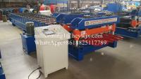 China Hydraulic Cutting Glazed Tlile Roll Forming Machine PLC Control for sale